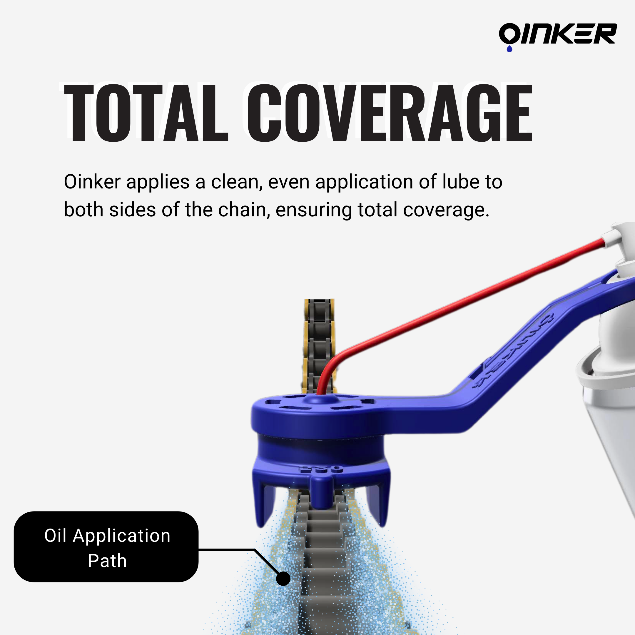Mess Free Chain Lubrication by Oinker®